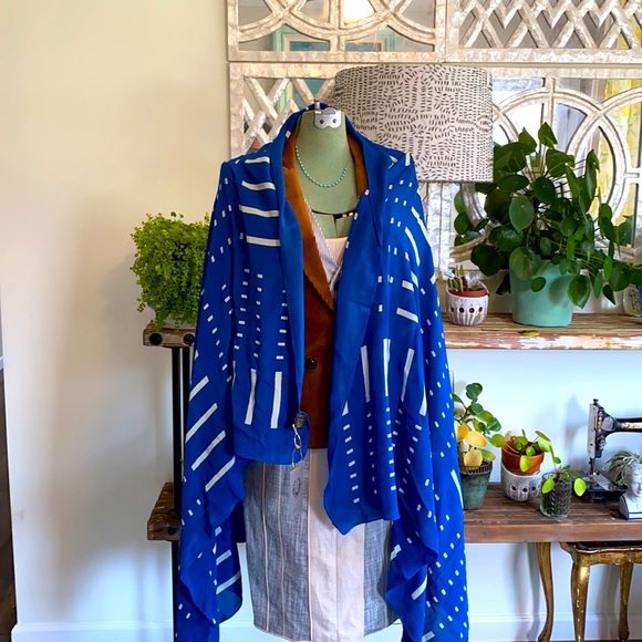 A Peace Treaty | Accessories | Nwt A Peace Treaty Royal Blue Silk Scarf ...